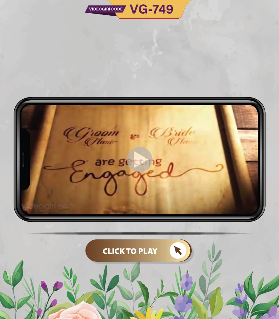 Engagement Invitation Video Epic Scroll Parchment Theme | VG-749